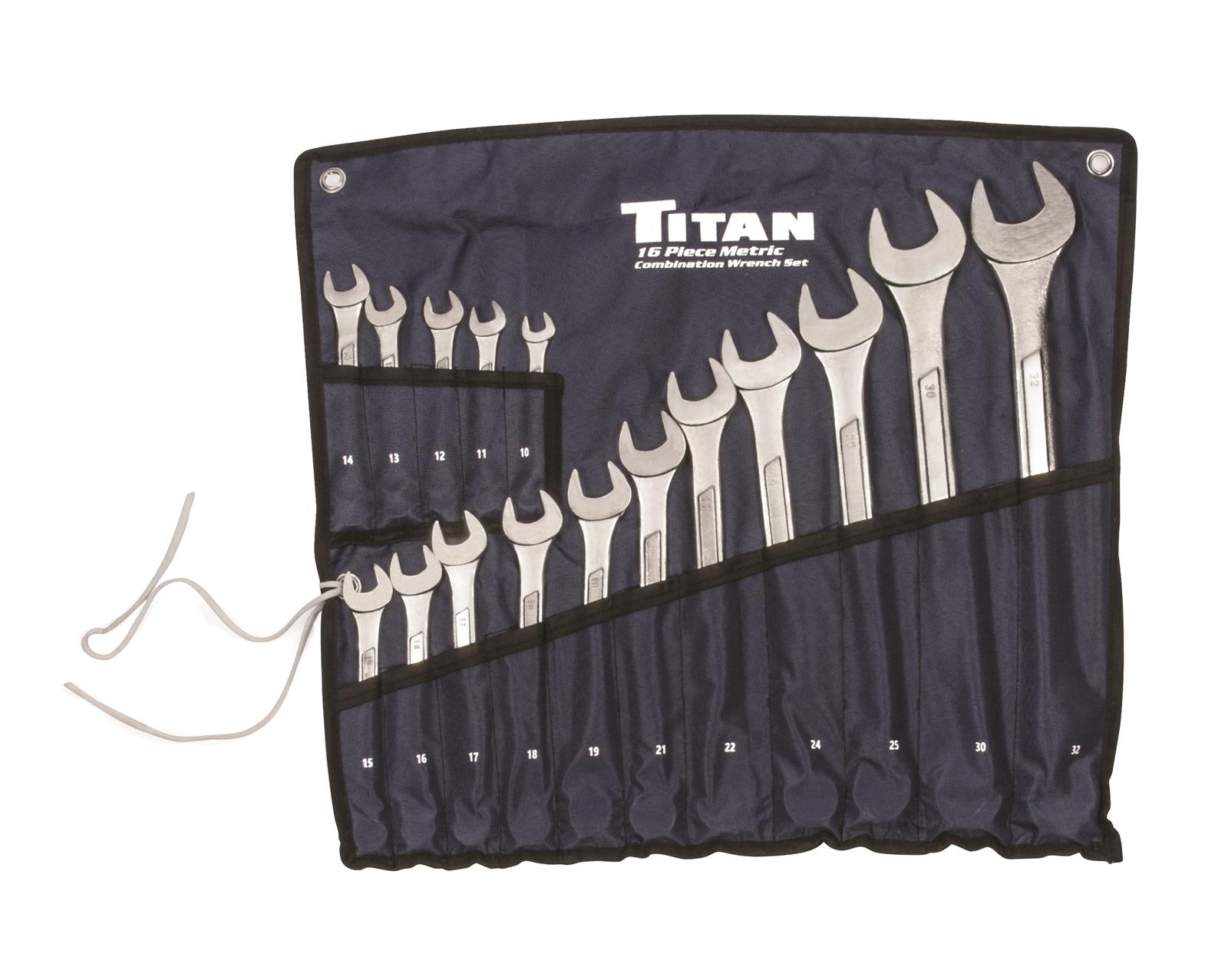 Titan Tools 17330 Titan 16-Piece Raised Panel Combination Wrench Sets ...