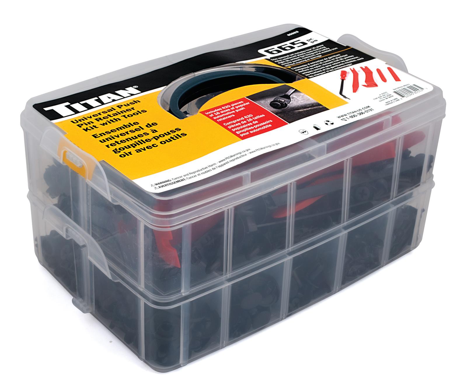 Titan Tools 85553 Titan 665-Piece Retainer Push Clip Kits | Summit Racing