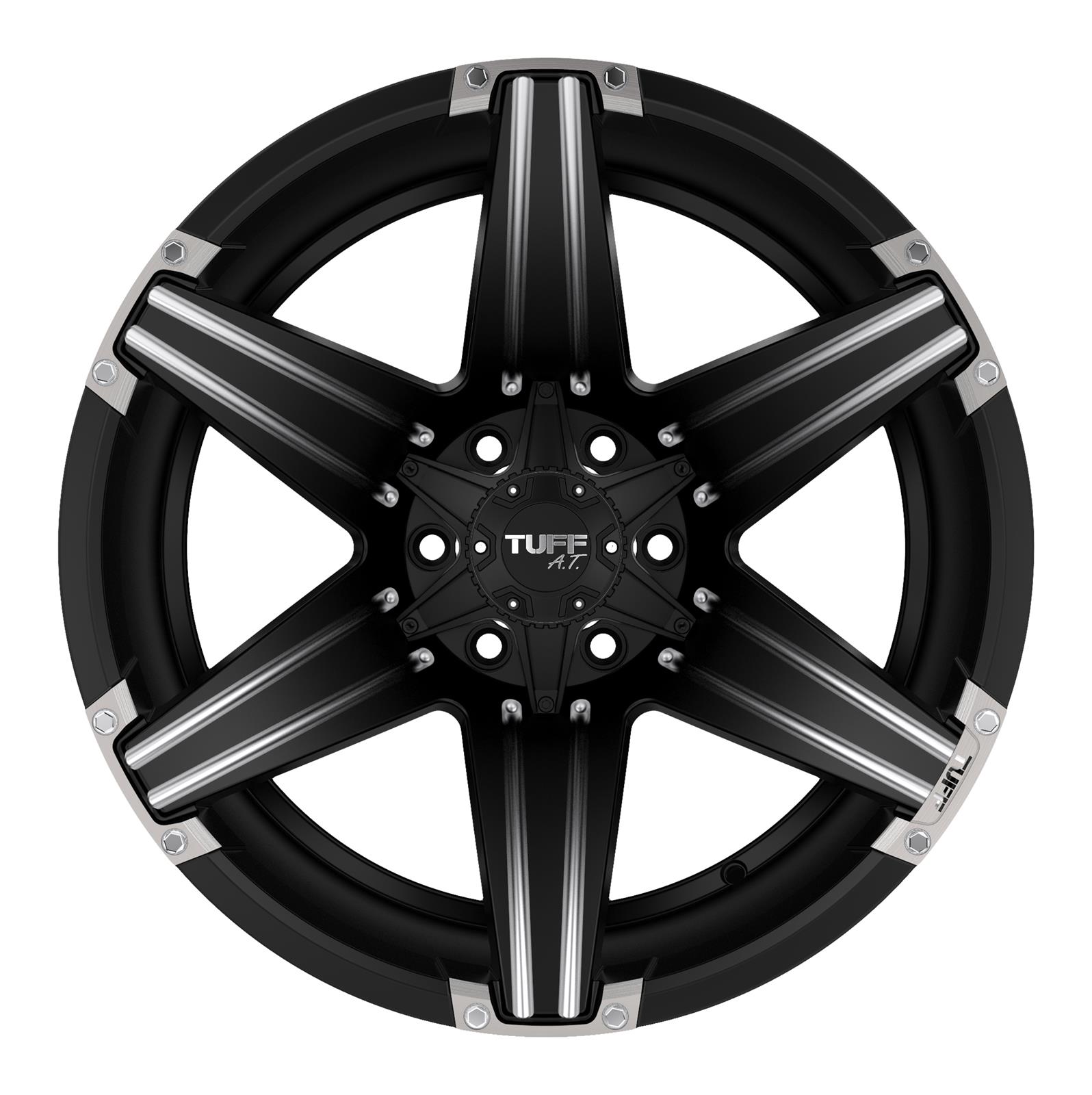 Tuff Wheels 2012T12-58170F30 Tuff Wheels T12 Satin Black Wheels with ...