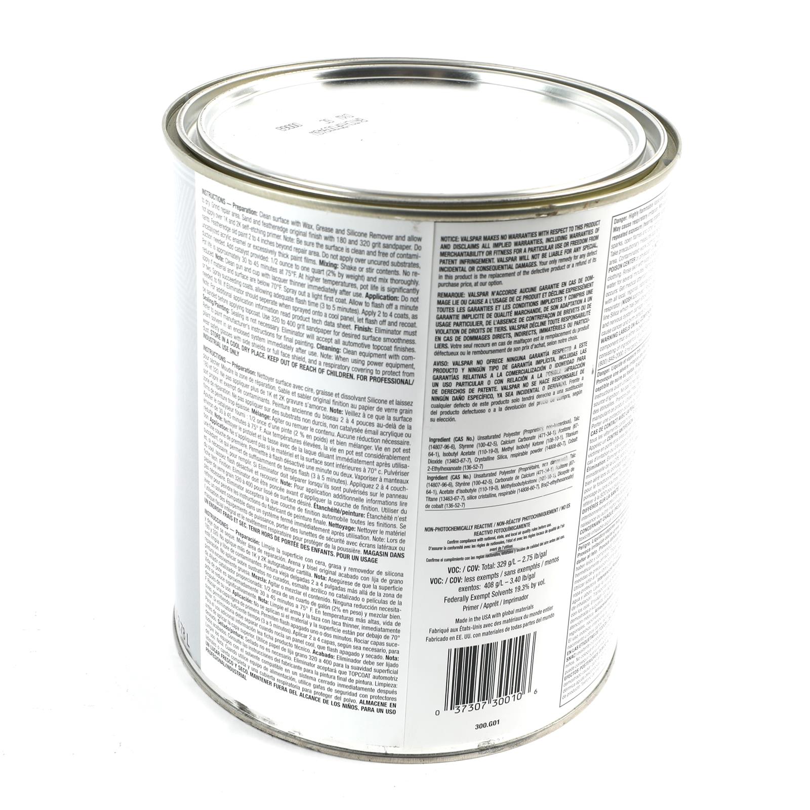 US Chemical 300.G01 US Chemical Eliminator High-Build Polyester Primer ...