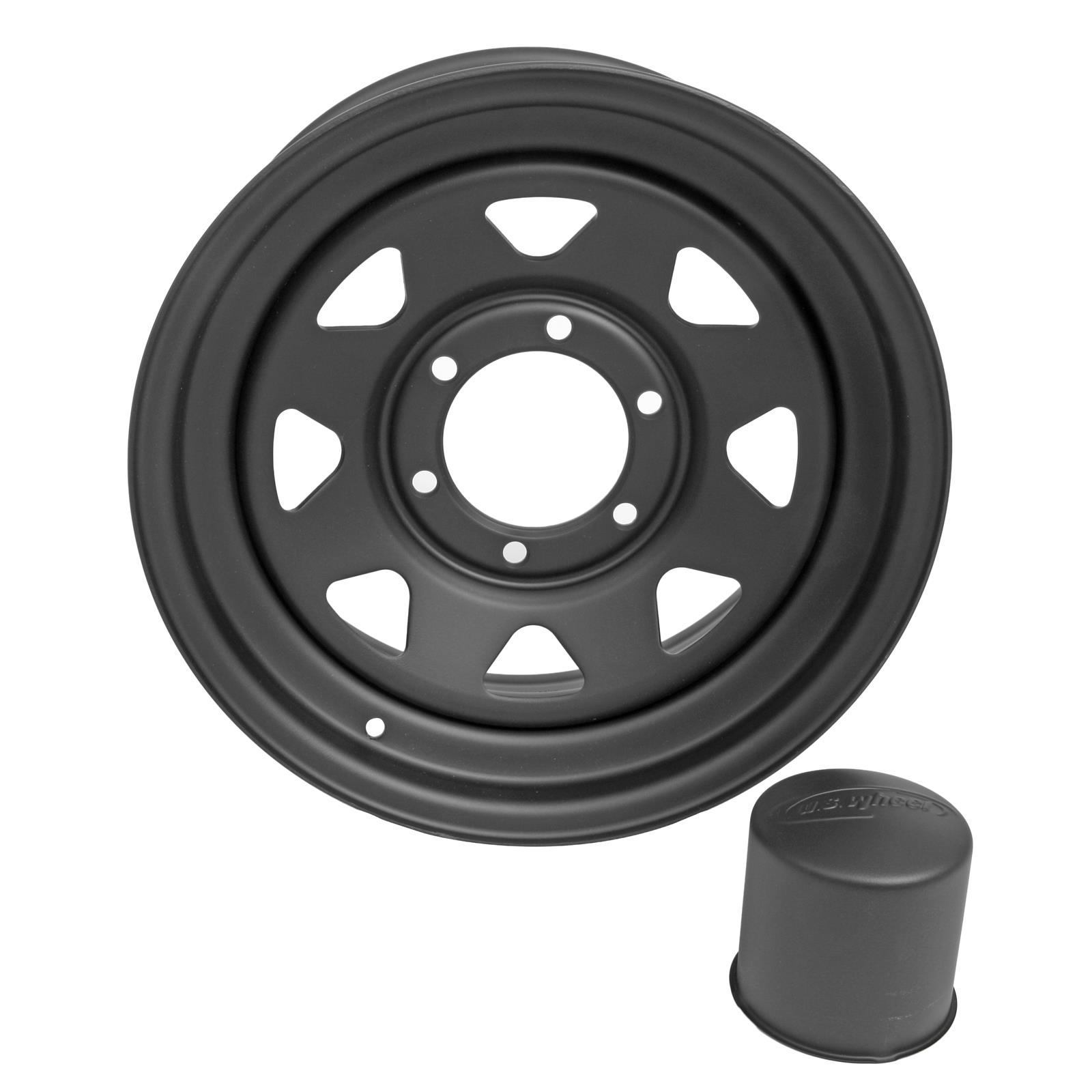 U.S. Wheel 704 Series Stealth 8-Spoke Matte Black Wheels | Summit Racing