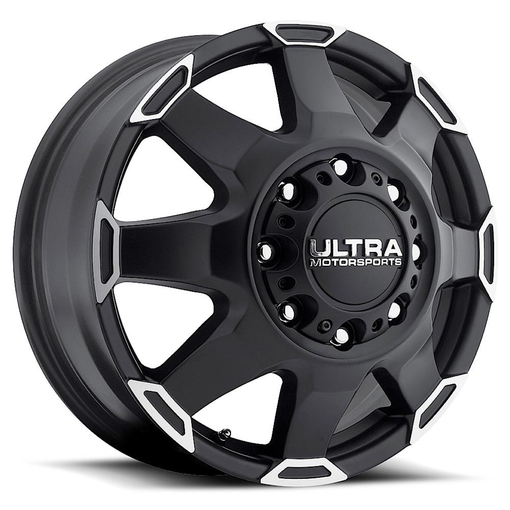 Ultra Wheel 025 Phantom Dually Satin Black with Diamond-Cut Accents ...