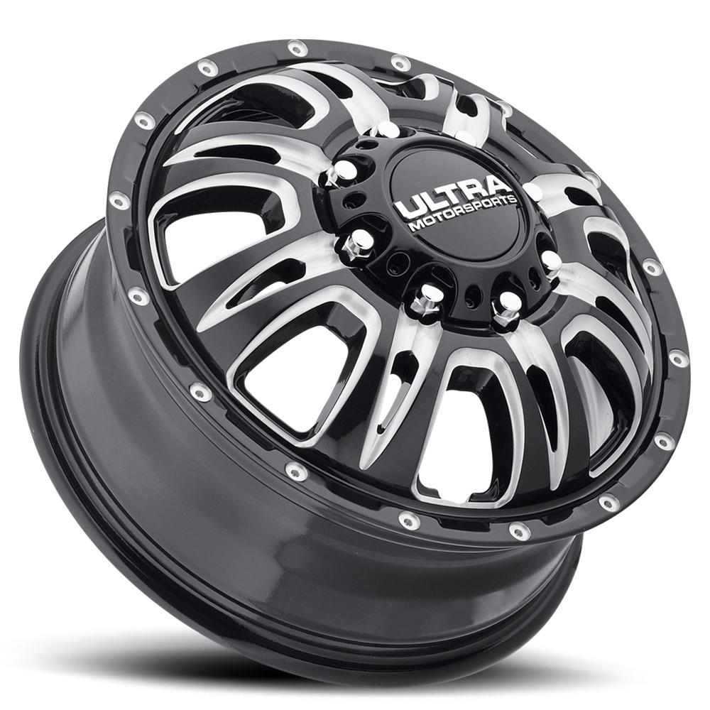Ultra Wheel 049 Predator Dually Gloss Black Wheels with Milled Accents ...