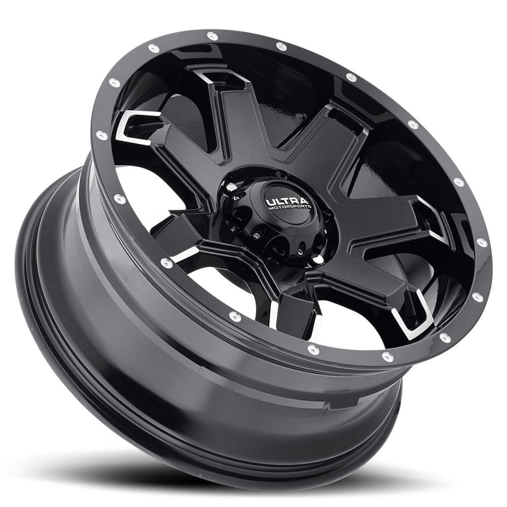 Ultra Wheel Company 209-2984BK+25 Ultra Wheel 209 Bent-7 Gloss Black ...