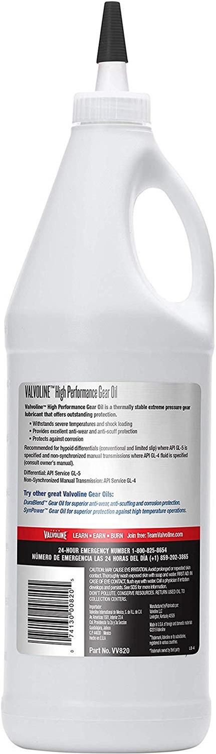 Valvoline VV820 Valvoline High Performance Gear Oil | Summit Racing