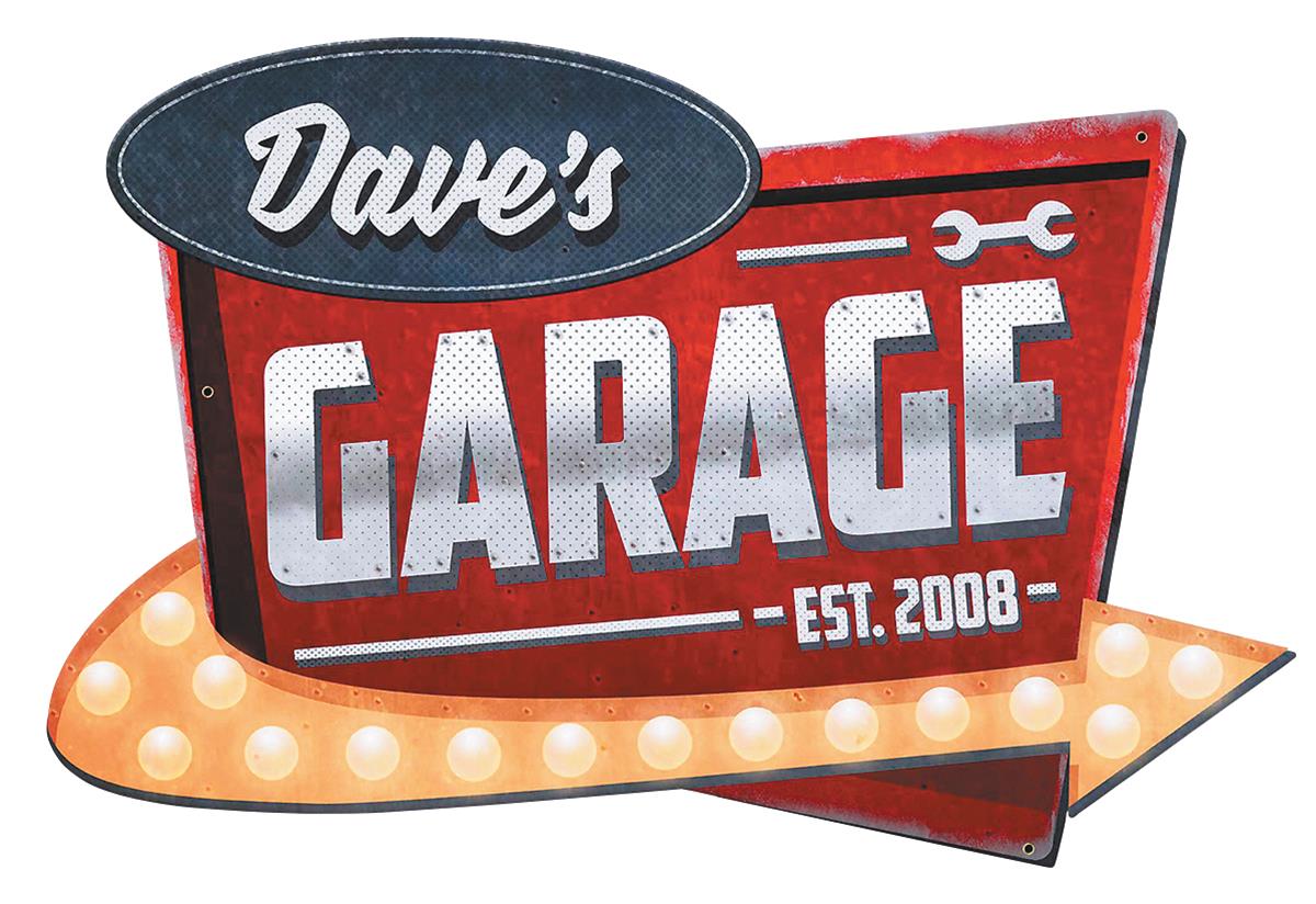 Summit Gifts PS899 Personalized Garage Arrow Sign | Summit Racing