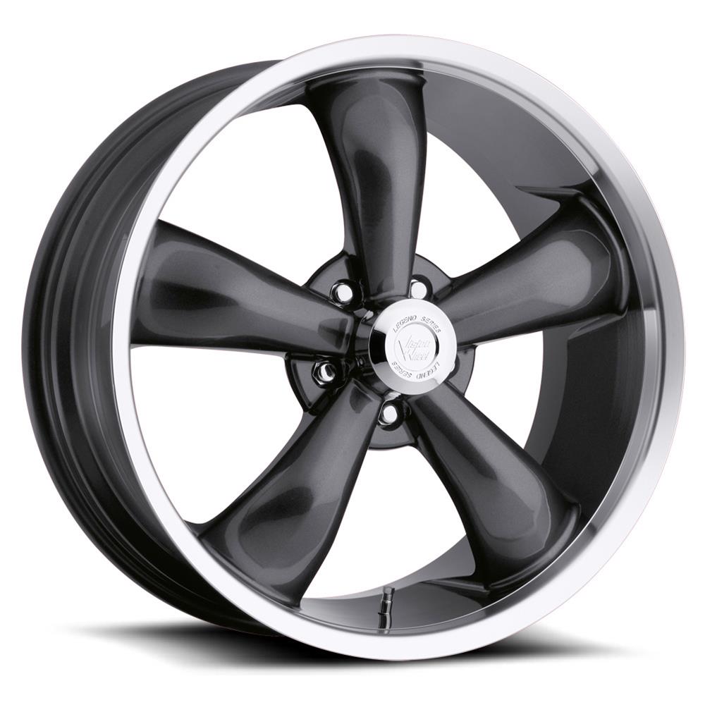 Vision American Muscle 142 Legend 6 Series Machined Lip Gunmetal Wheels ...