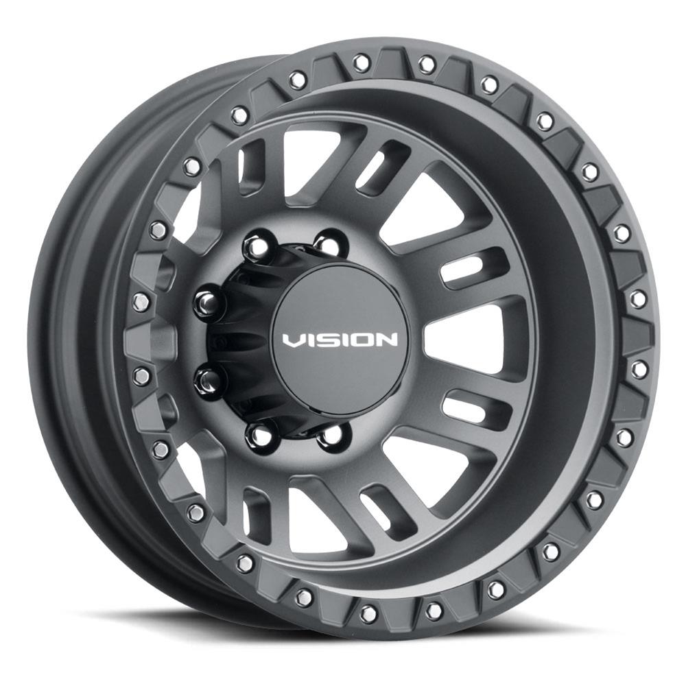 Vision HD 408 Manx 2 Dually Series Satin Gray Wheels | Summit Racing