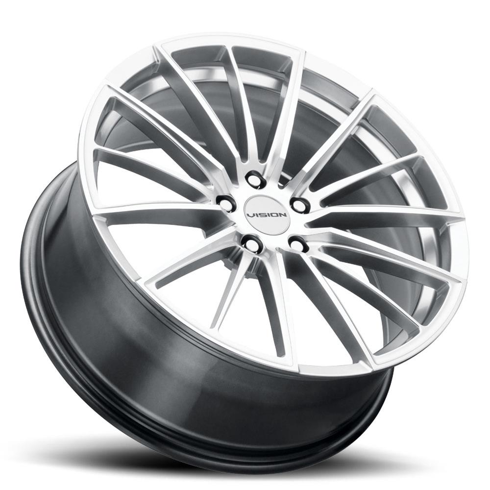 Vision Street Designs 473 Axis Series Hyper Silver Machined Face Wheels ...