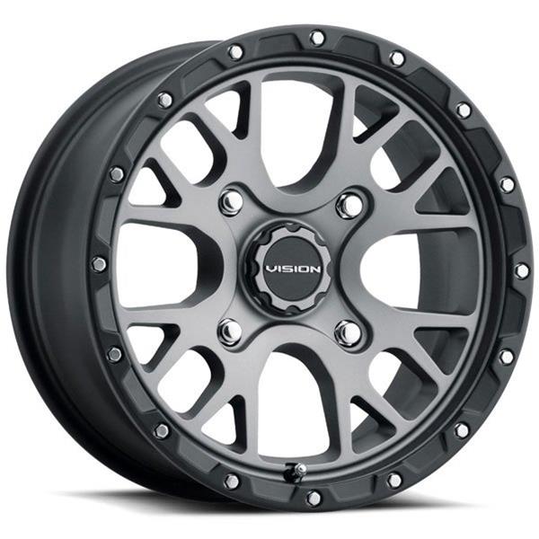 Vision Wheel 545-147110SGBL44 Vision UTV 545 Rocker Series Satin Gray ...