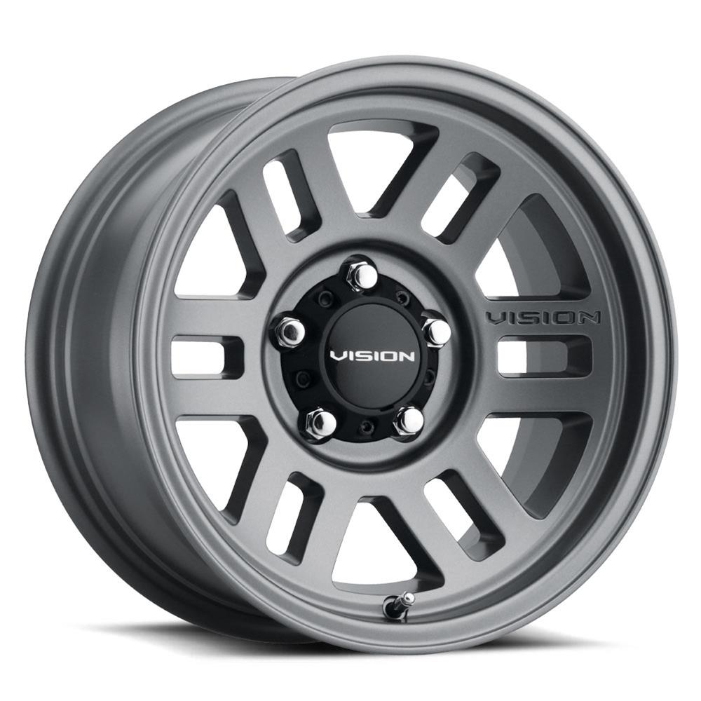 Vision HD 408 Manx 2 Dually Series Satin Gray Wheels | Summit Racing