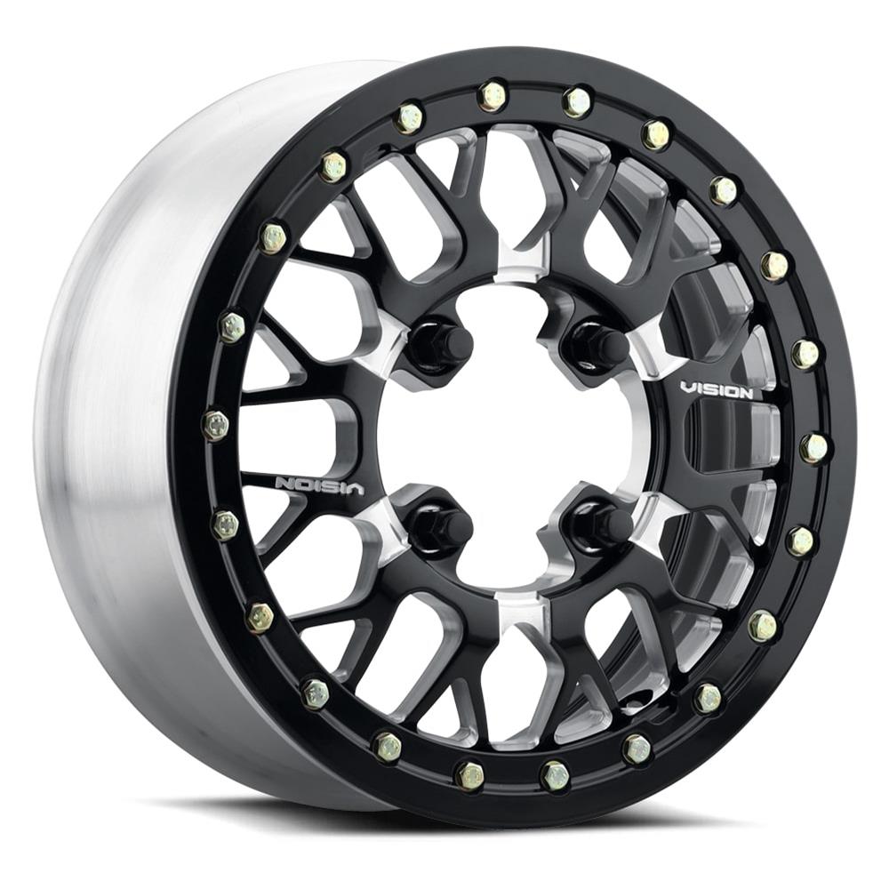 Vision Wheel 346BL156545BMS55 Vision UTV 346 Storm Forged Series Black ...