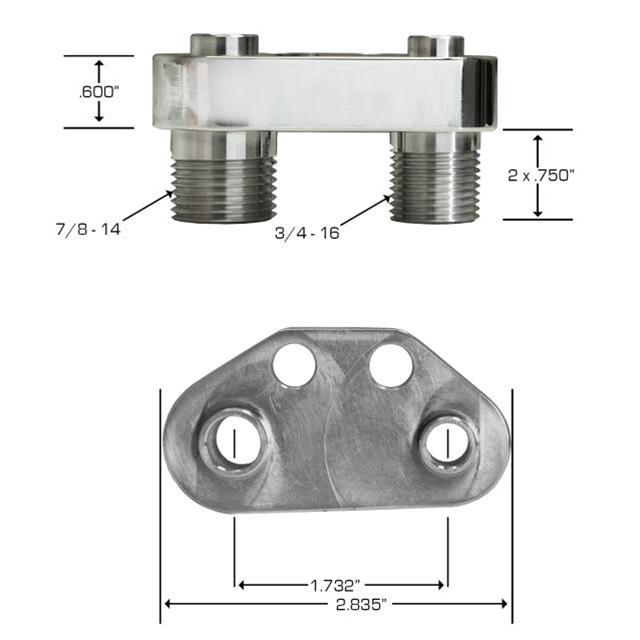 Vintage Air 45003 Vintage Air Compressor Adapter Blocks | Summit Racing