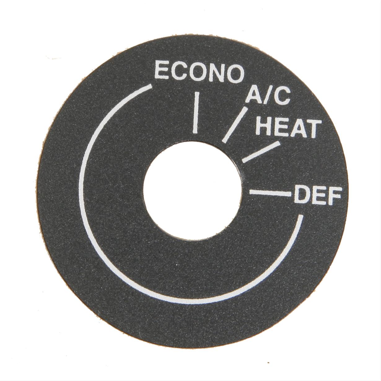 Vintage Air 20559-VUP Vintage Air Climate Control Decals | Summit Racing