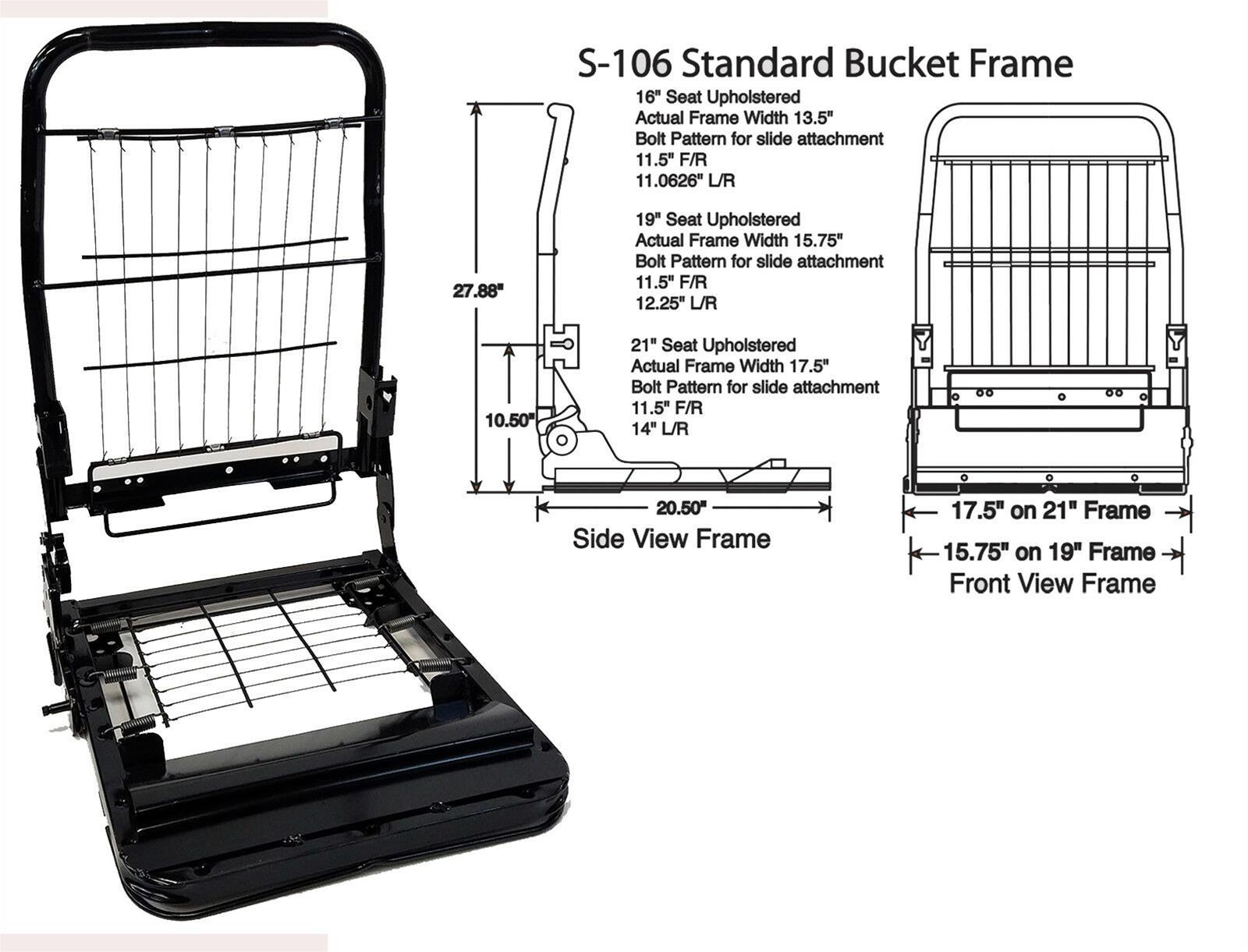 WiseGuys Seats S106-21-RH Wise Guys Seats Bucket Seat Frame and Foam ...