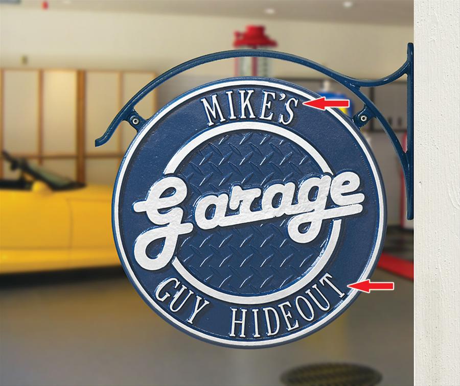 Personalized Double-Sided Garage Sign with Bracket | Summit Racing