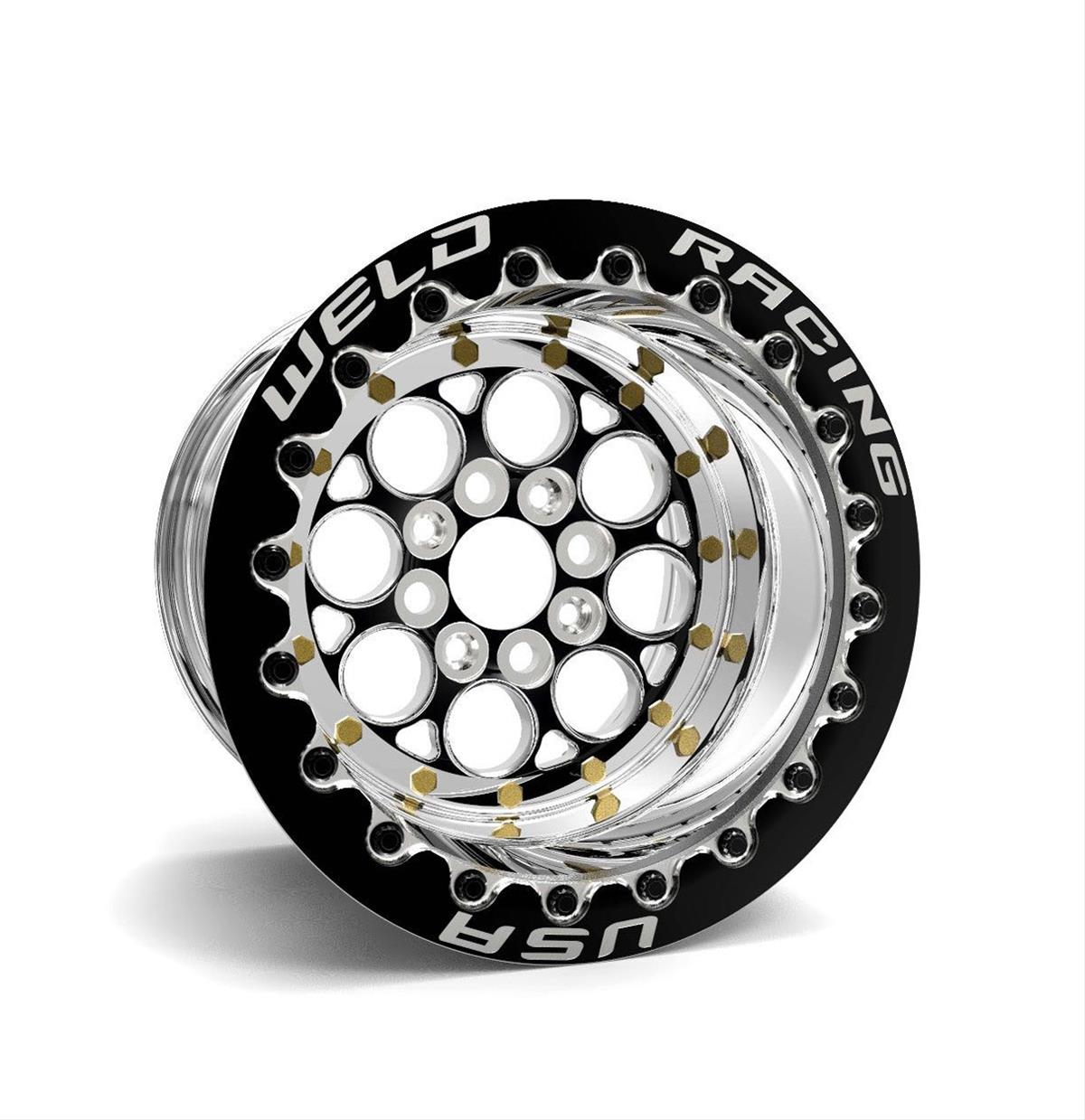 Weld Racing Magnum Import Drag Black Mickey Thompson Beadlock Wheels ...