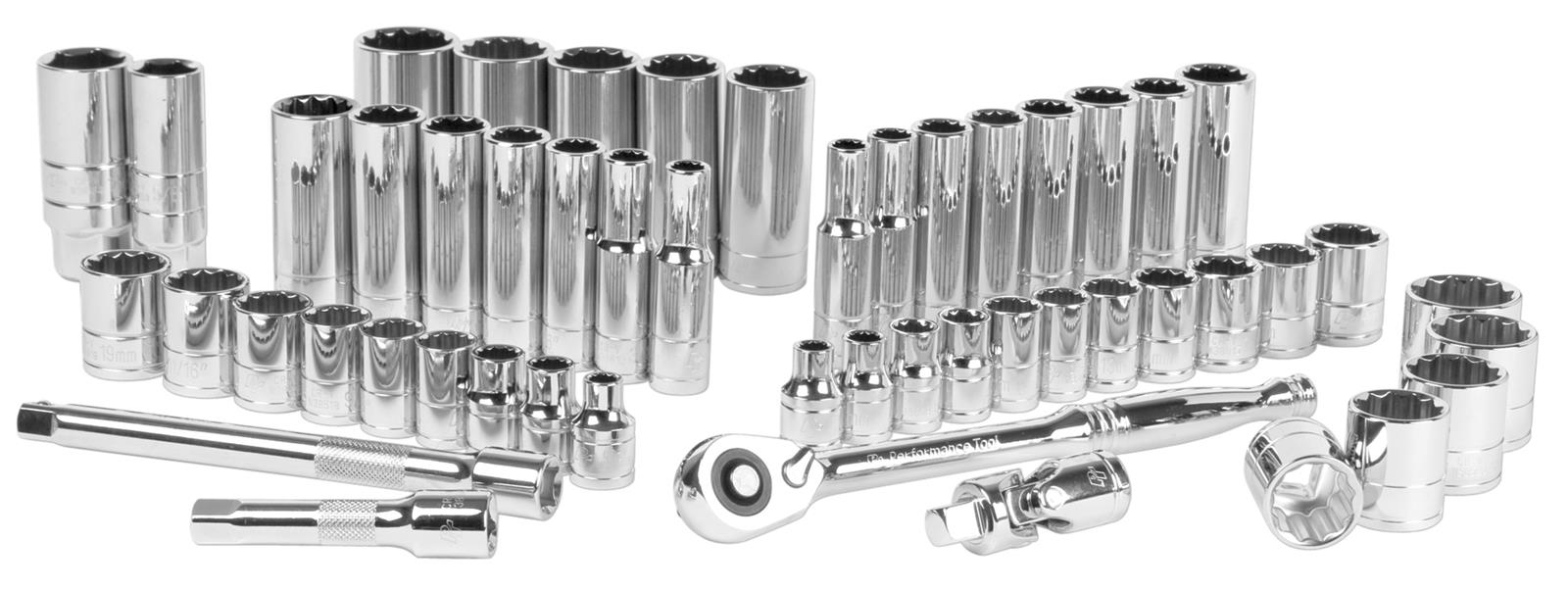 Performance Tool W38905 Performance Tool 51-Piece 3/8 in. Drive ...