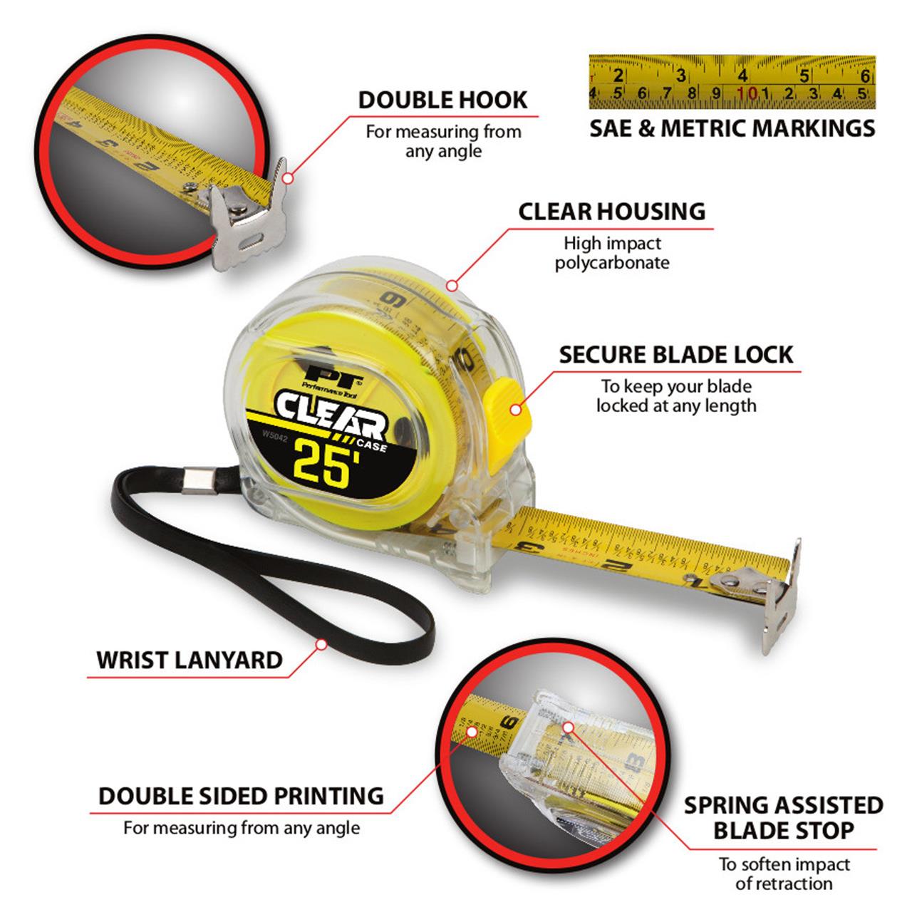Performance Tool W5042 Performance Tool Clear Tape Measures | Summit Racing