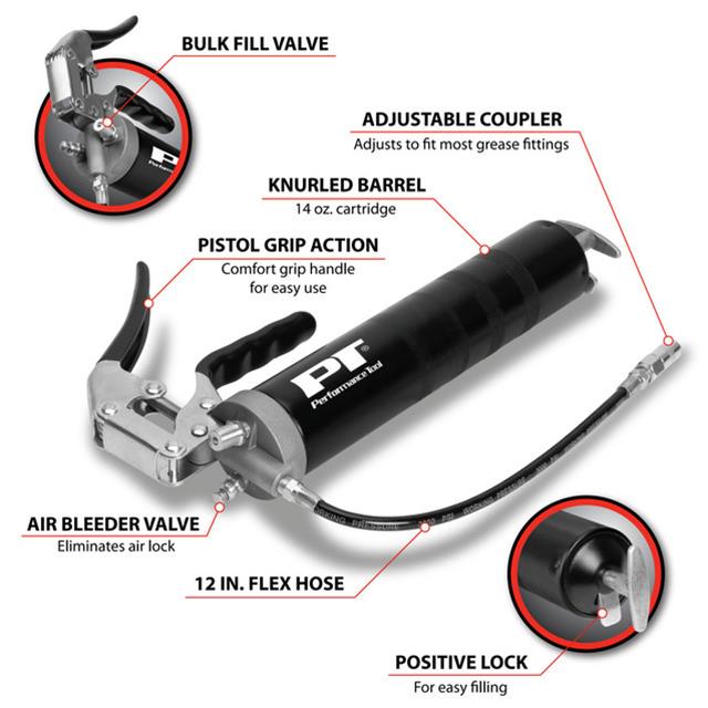 Performance Tool W54204 Performance Tool Pistol Grip Grease Guns ...