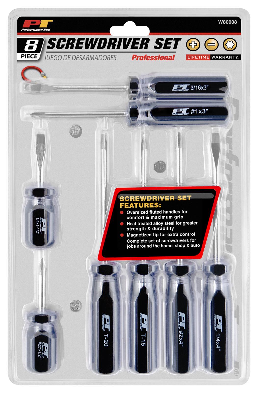 Performance Tool W80008 Performance Tool 8-Piece Pro Screwdriver Sets ...