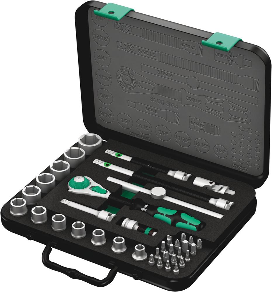 Wera Tool 05003596001 Wera Tools 8100 SB 4 Zyklop Ratchet Sets | Summit ...