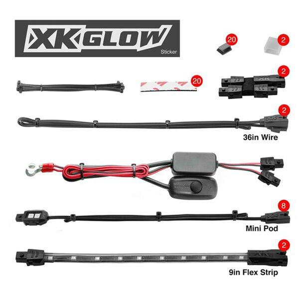XK Glow XK034001-P XK Glow Motorcycle LED Accent Kits | Summit Racing