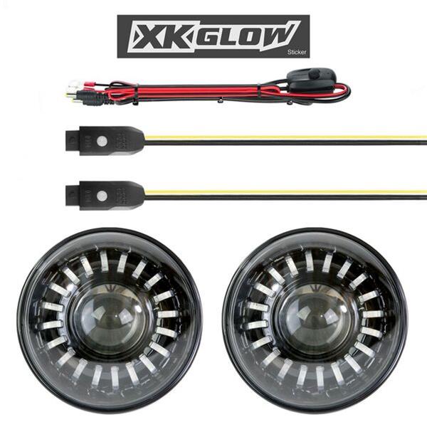 XK Glow XK-7IN-JP-KIT-JL XK Glow XKchrome LED Switchback Headlight Kits ...