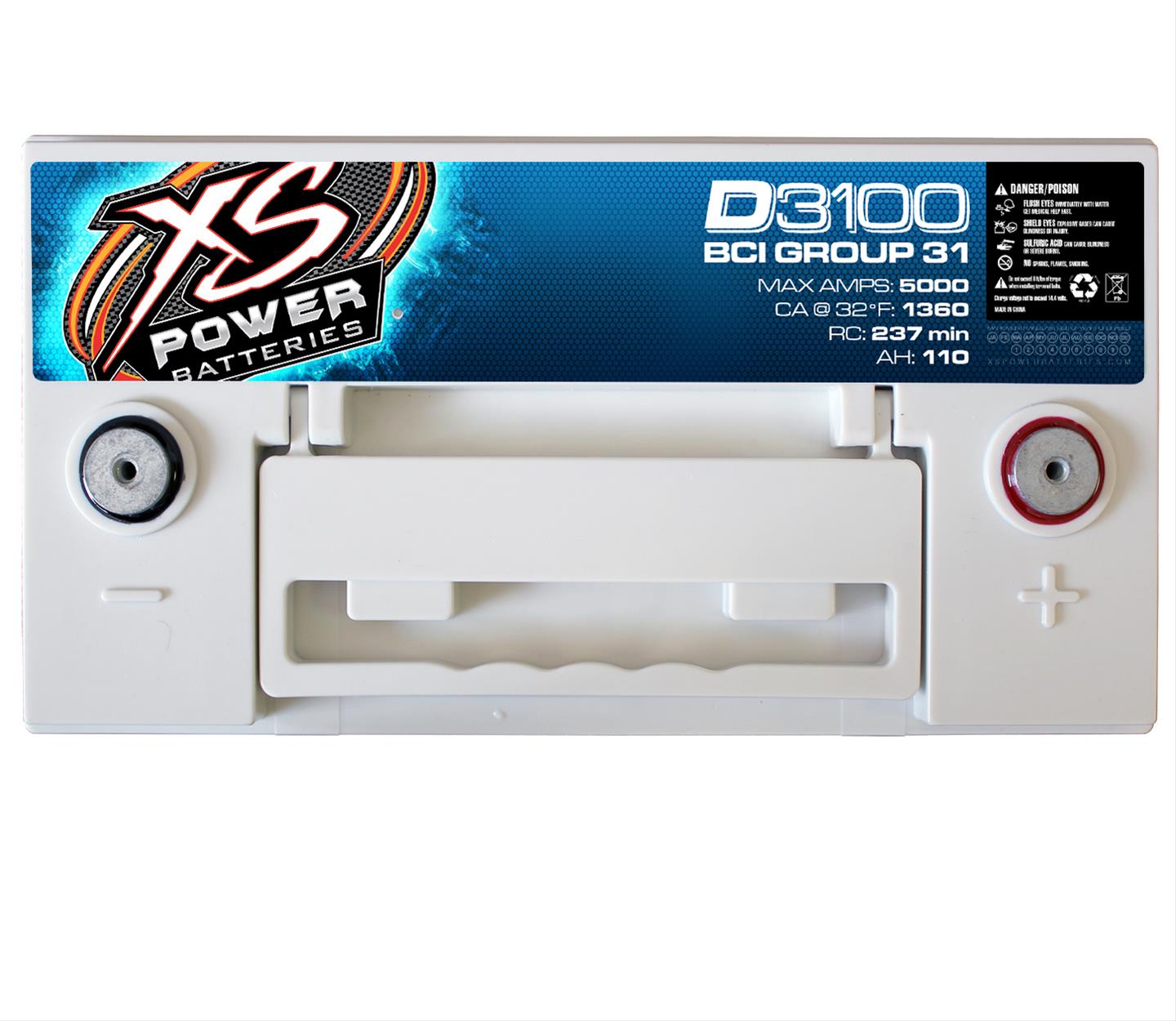 XS Power Batteries D3100 XS Power AGM Batteries | Summit Racing