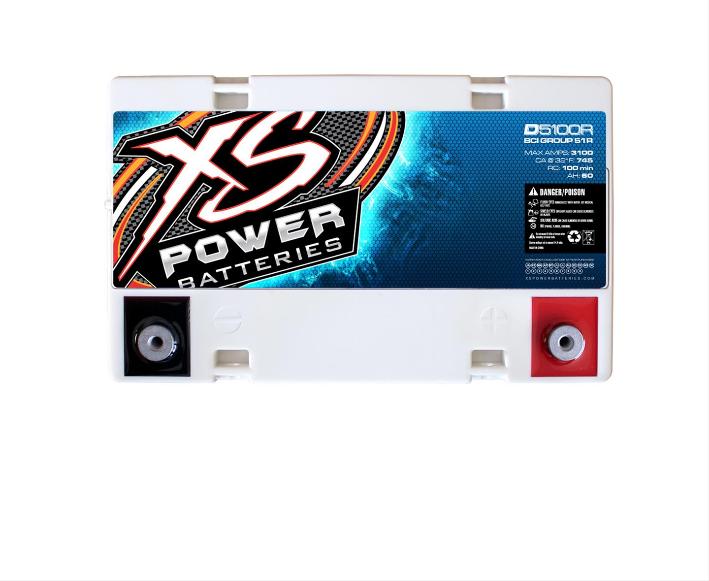 XS Power Batteries D5100R XS Power AGM Batteries | Summit Racing