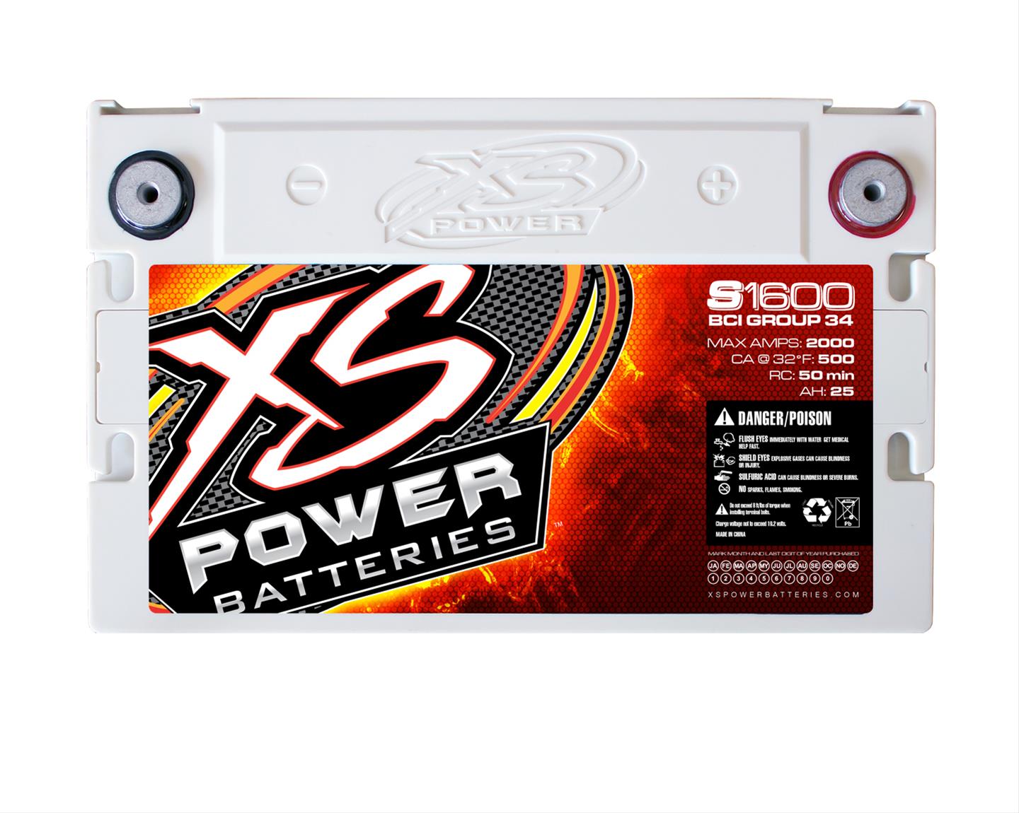 XS Power Batteries S1600 XS Power AGM Batteries | Summit Racing