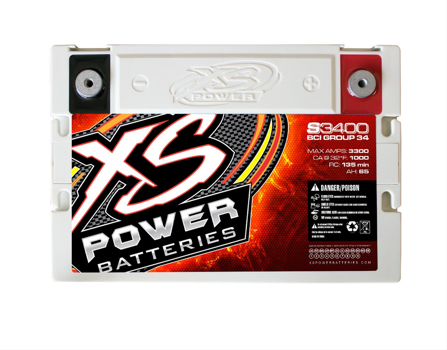 XS Power Batteries S3400 XS Power AGM Batteries | Summit Racing