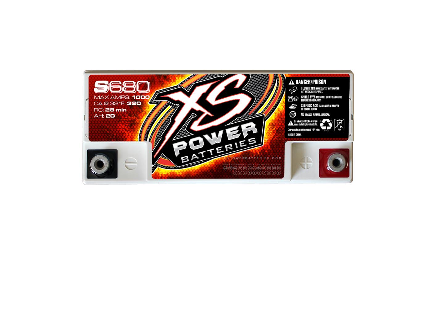 XS Power Batteries S680 XS Power AGM Batteries | Summit Racing